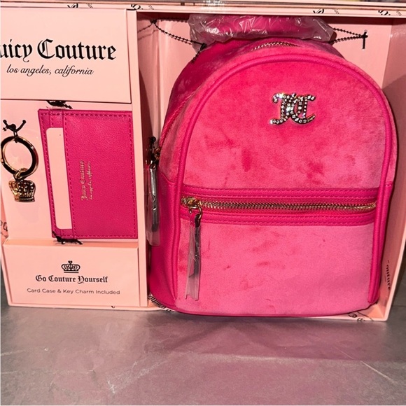 Juicy Couture | Bags | Juicy Couture Backpack Mini With Card Holder ...